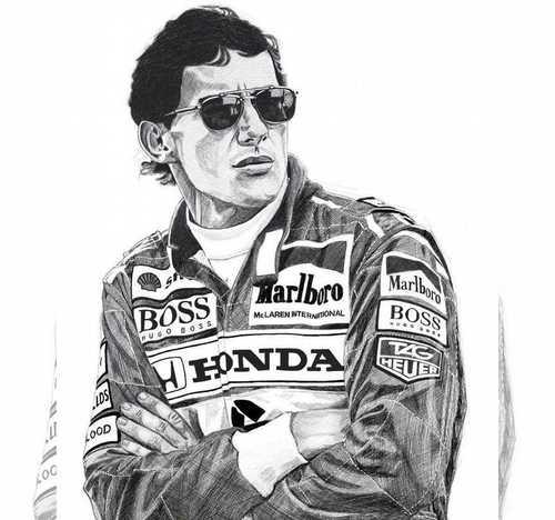 Цифровой рисунок Ayrton Senna