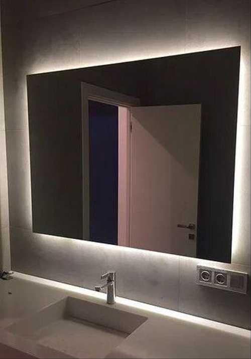 Парящее зеркало с подсветкой