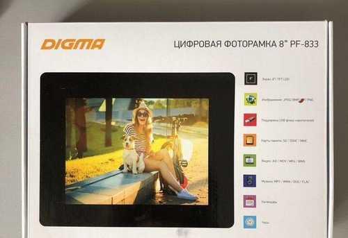 Цифровая фоторамка 8" Digma PF-833