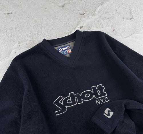 Винтажный флисовый свитшот Schott Vintage Fleece