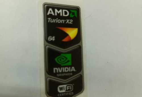 Наклейка на ноутбук AMD turion x2 64