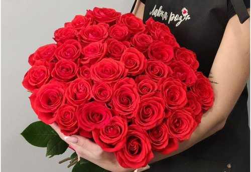 Красные розы, букет роз, розы Эквадор