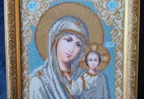 Икона Казанской божьей матери бисером