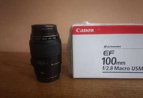 Объектив Canon EF 100mm f/2.8 macro USM