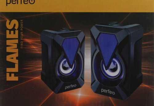 Колонки Perfeo flames, 2.0, мощность 2х3 Вт, USB