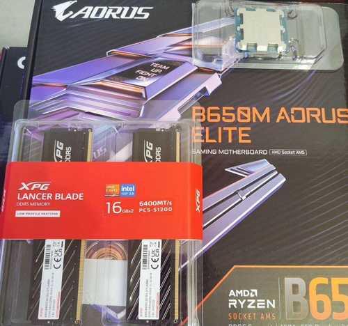 Новый комплект Ryzen 5 9600X Aorus B650 32GB DDR5