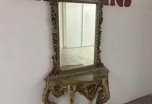 Старинная консоль с зеркалом Франция
