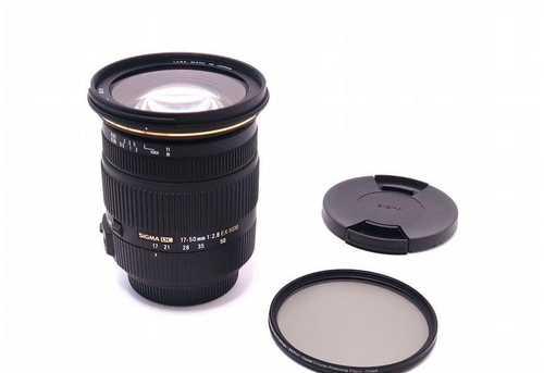 Объектив Sigma 17-50 f2.8 (стаб) для Canon +фильтр