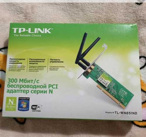 Wi fi адаптер tp link 300мб, pci