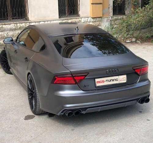 Диффузор на Audi A7 в стиле S7   Akrapovic