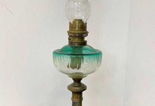 Антикварная керосиновая лампа 19 века