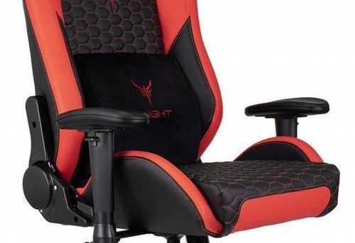 Кресло игровое Knight Neon черный/красный соты эк