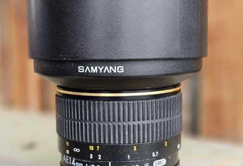 Объектив Samyang 14mm f/2.8 ED AS IF UMC AE Nikon