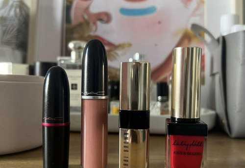 Помады ysl, mac, bobbi brown