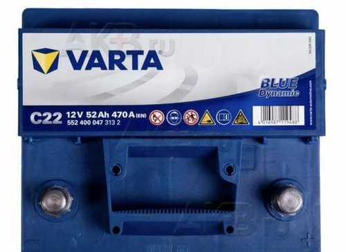 Аккумулятор Varta BD 6CT-52 R+ (C22) (о.п.) д207ш1