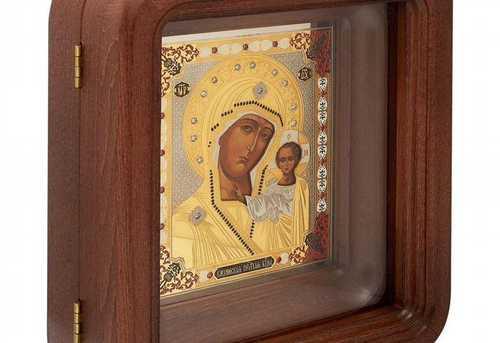 Икона Казанская Богородица в киоте из дуба