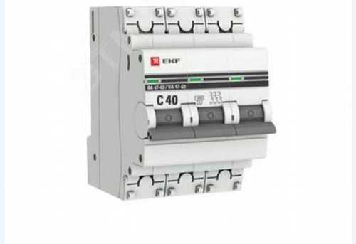 Автоматический выключатель EKF, 3 полюса 40А и 32А