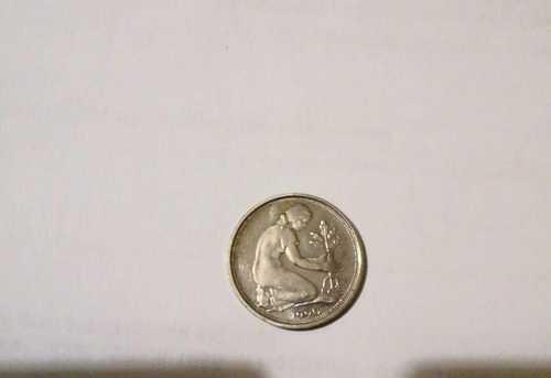 Монета 50 пфеннинга 1990года, коллекционное фрг