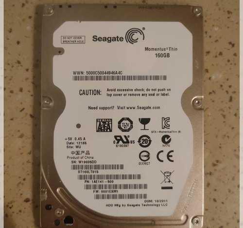 Жёсткий диск hdd 160 GB Seagate 2,5 для ноута