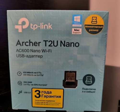 Usb wifi адаптер tp-link archer t2u nano 2.4-5 ггц