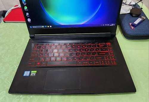 Игровой ноутбук 15.6" MSI GF65 Thin 9SEXR-875XRU, 256 ГБ, Core i5-9300H, RAM 16 ГБ, GeForce RTX 2060 6 ГБ