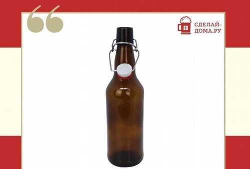 Бутылка коричневая с бугельной пробкой, 0.5 л