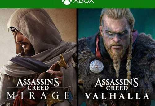 Assassins creed mirage + valhalla 2в1 Xbox