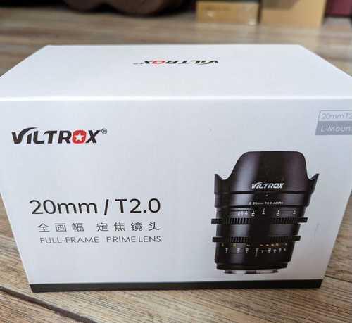 Объектив Viltrox asph 20mm / T2.0 L-mount