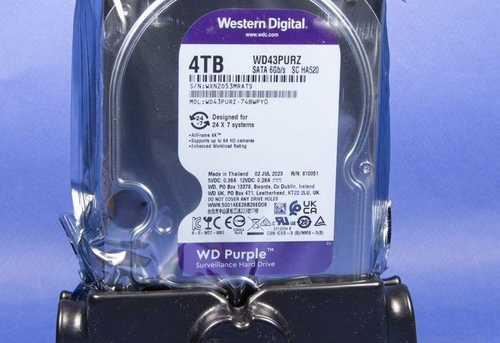 WD Purple 4TB HDD, 3.5", 5400 RPM, WD43purz