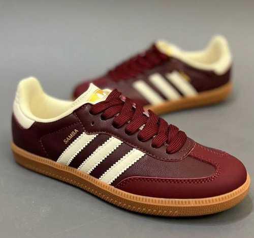 Кеды Adidas Samba Learher "Bordeaux"