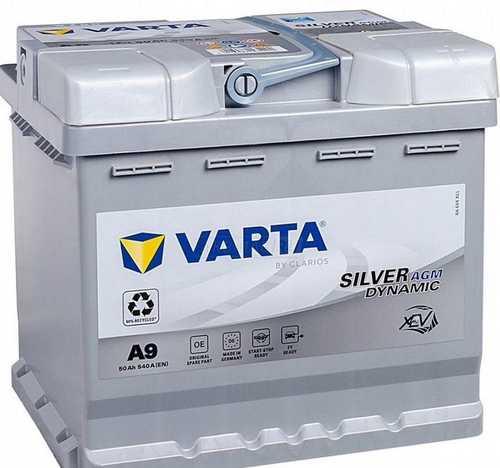 Аккумулятор varta AGM A9 (50R) обр. пол. 50 Ач