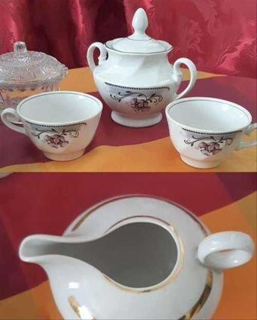 Набор советской чайной посуды дулево, рига