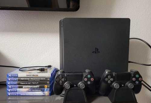 Sony Playstation 4 slim 1tb с играми