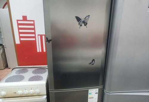 Холодильник серебристый Beko+Бесплатная доставка