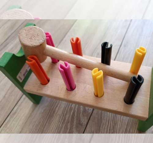 IKEA мула Блок с колышками и молотком