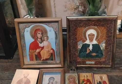 Православные иконы, янтарь