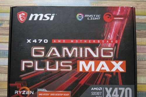 Msi X470 gaming plus max AM4 (Полный комплект)