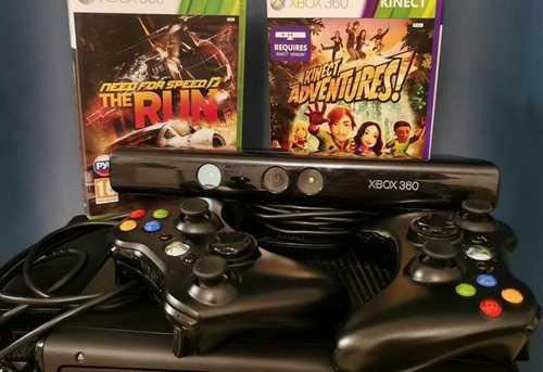 Xbox 360S 250Gb+Kinect+11 игр