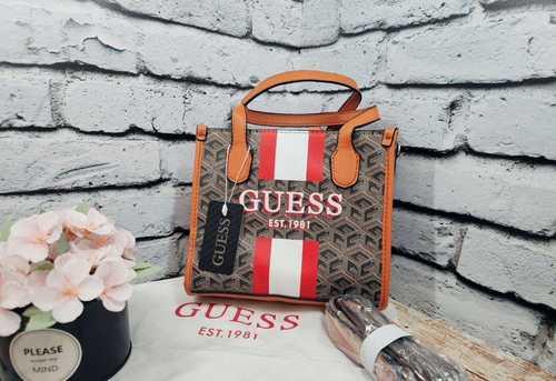Сумка Женская Guess Silvana коричневая