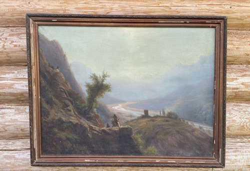 Репродукция картины Лагорио "Утро в горах", 1955 г