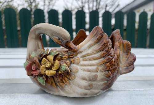 Конфетница " лебедь" керамика