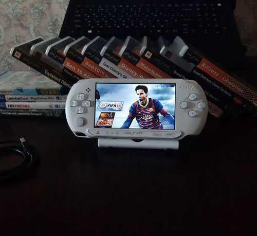 Sony psp e1000 белая /чёрная, 64 гб,90 ирг