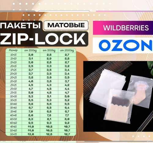 Матовые пакеты Zip- lock (зип лок)