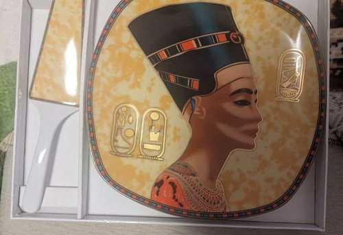 Подарочная тарелка с лопаткой в египетском стиле