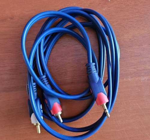 Аудио кабель 3.5 mm jack- RCA 1.5м