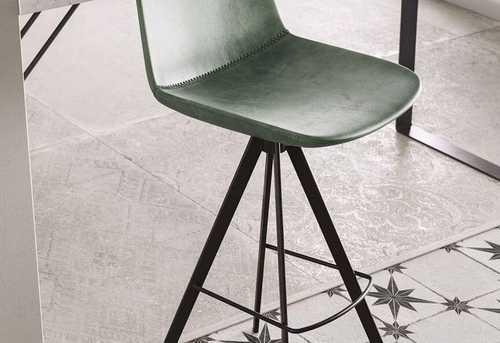 Барный стул Zast зеленый экокожа. Фабрика Испании