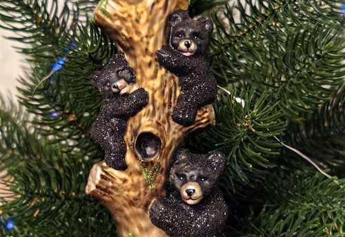 Елочная игрушка Медвежата на дереве