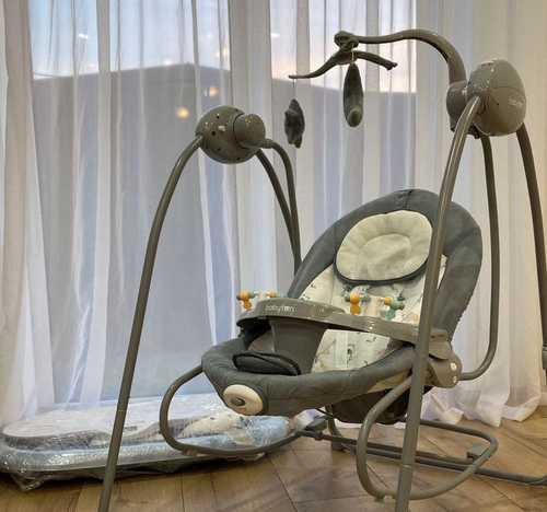 Качели детские 2в1 Babyton Relax grey