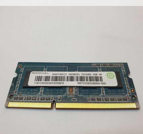 DDR3 2Gb 1600Mhz So-Dimm Ramaxel, RMT3150ED58E8W