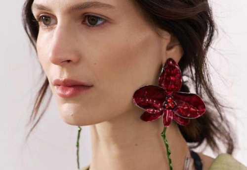 Серьги zara орхидеи оригинал 2024